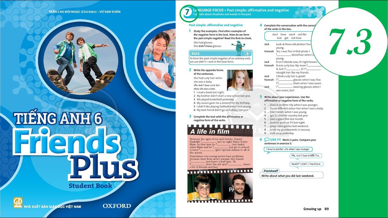 Tieng Anh 6 - Friends Plus 6 - SB - Unit 7. Growing up - 7.3. Language ...