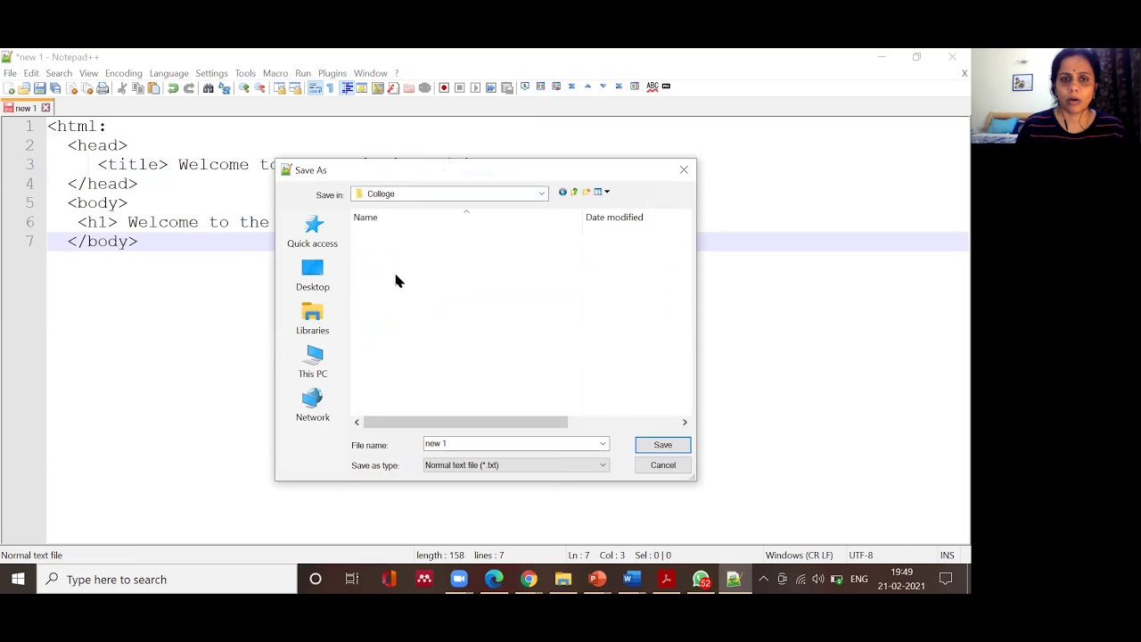 How To Write First Html Program Youtube