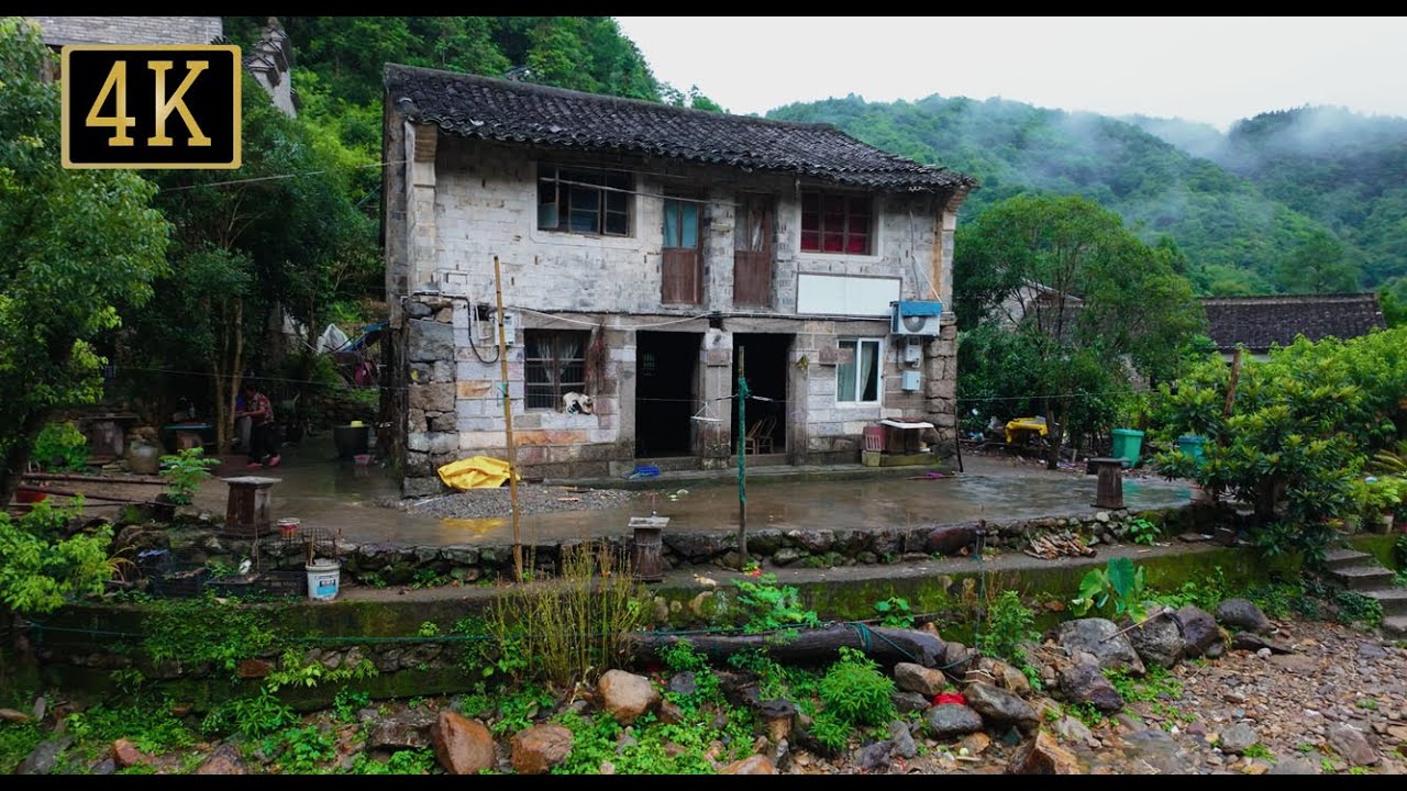4K Immersive Rain Walk: China's Secluded Mountain Villages.Aochen ...