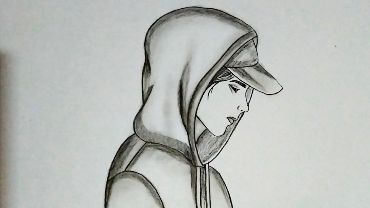 EASY CARTOON MEN'S DRAWING - How To Draw A Man With A Hat Step By Step ...