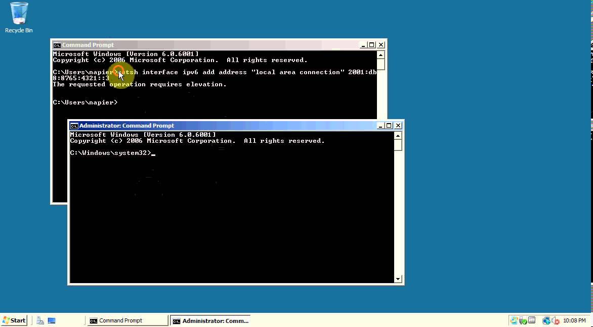 Activity 3.8 2008 server configure ip address using netsh - YouTube