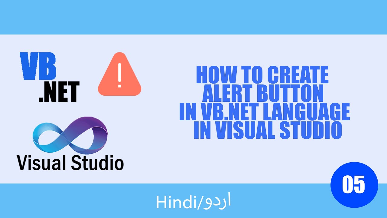 How to Create ||ALERT BUTTON|| in |VB.Net| |Visual Studio| |HINDI ...