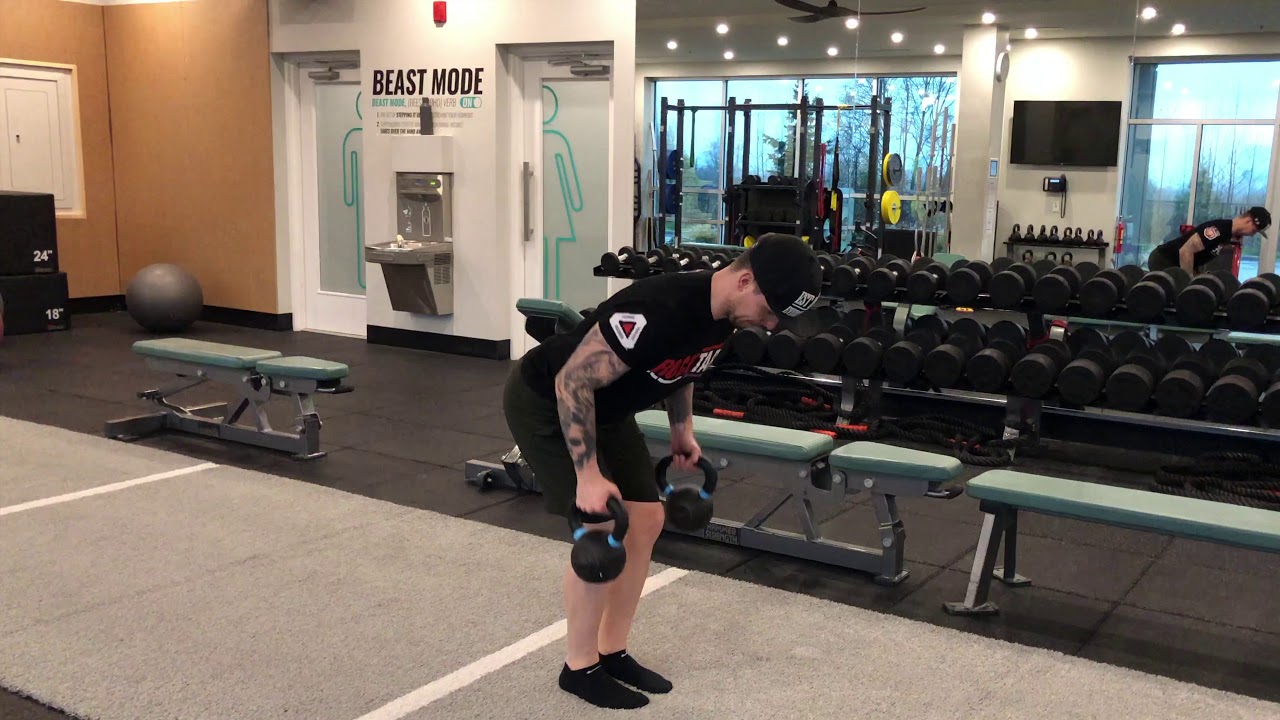 Double Kettlebell Bent Over Row - YouTube