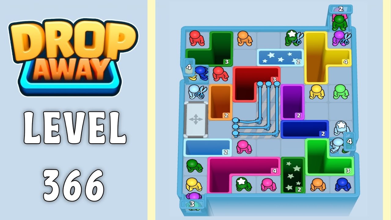 Drop Away level 366 solution - YouTube