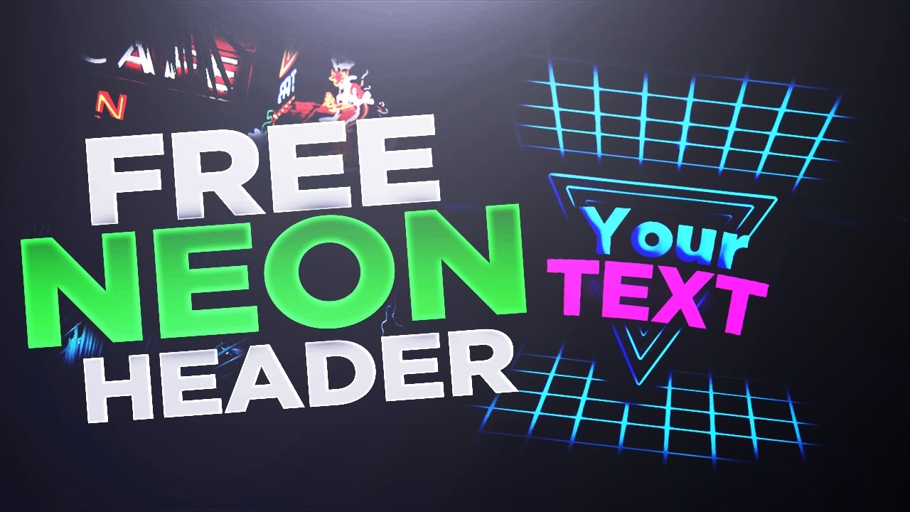 FREE NEON RETRO 80s TWITTER HEADER TEMPLATE! - YouTube