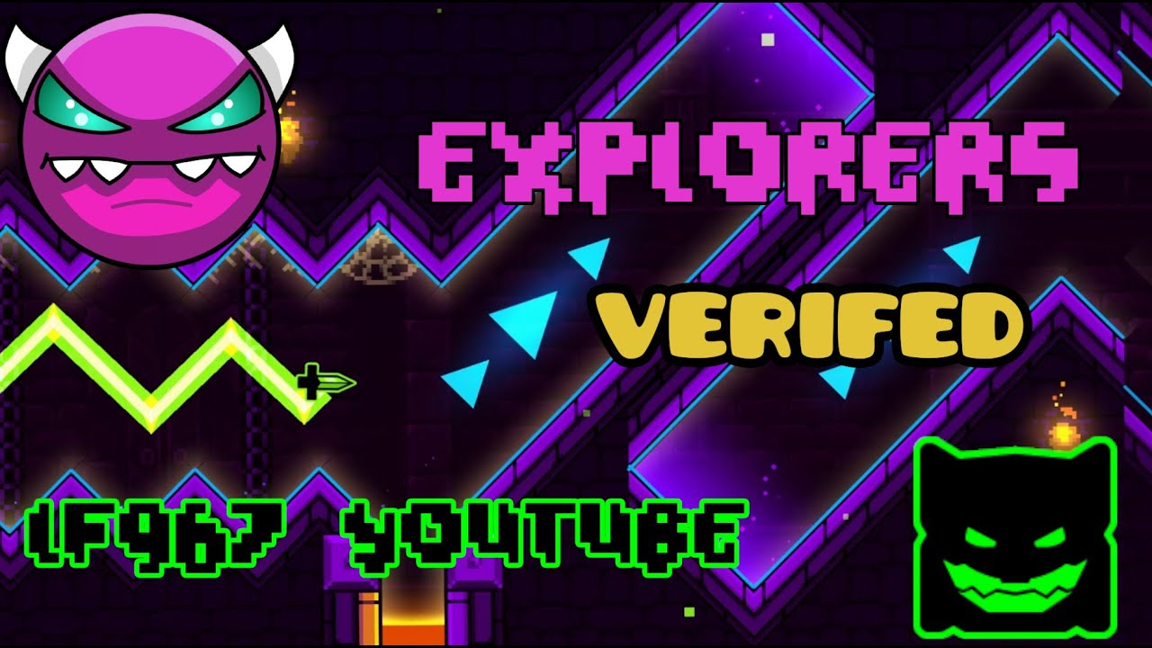 Explorers Geometry dash Demon Verifed - YouTube