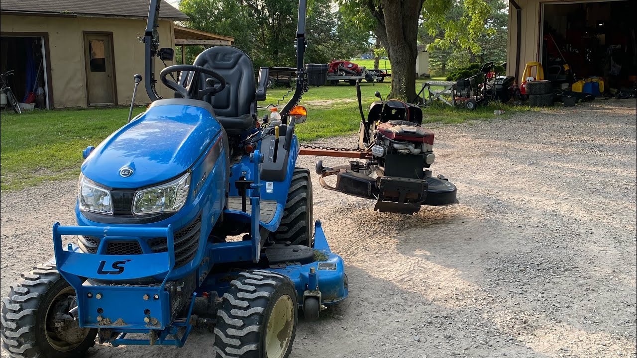 Testing a homemade ditch mower - YouTube