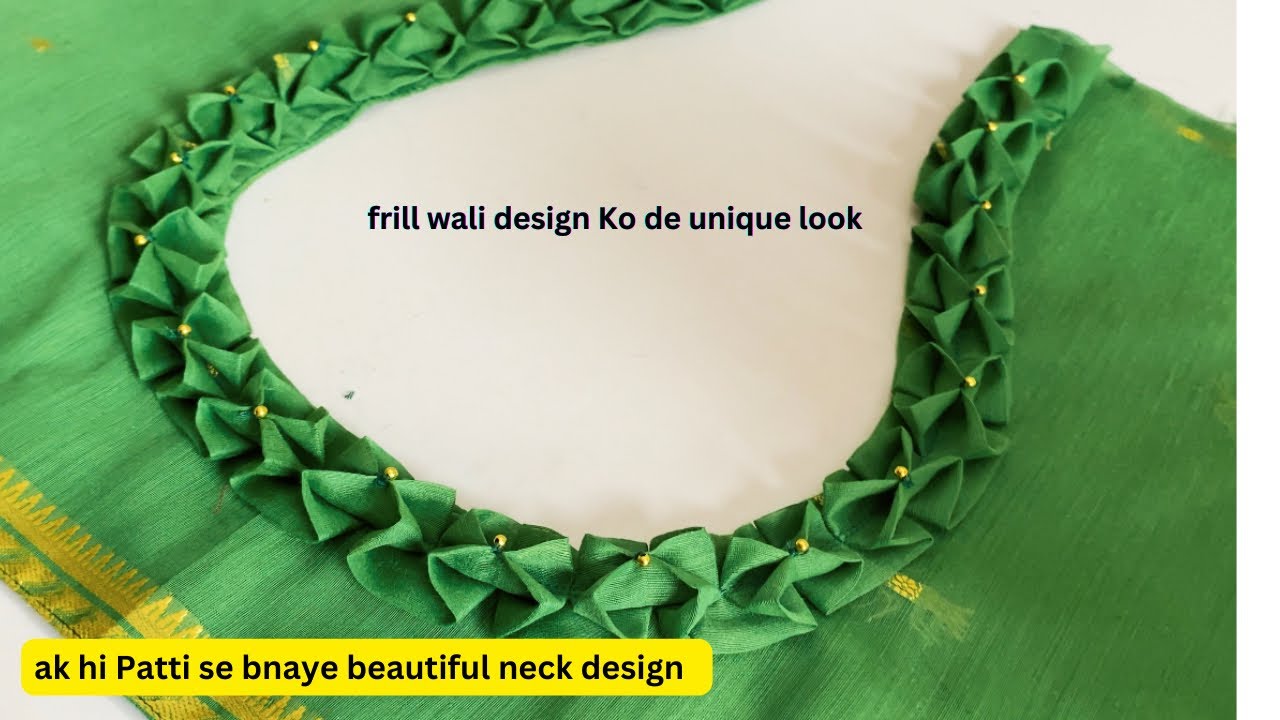 😍Frill wali design ko de unique look no less very easy #blouse# ...