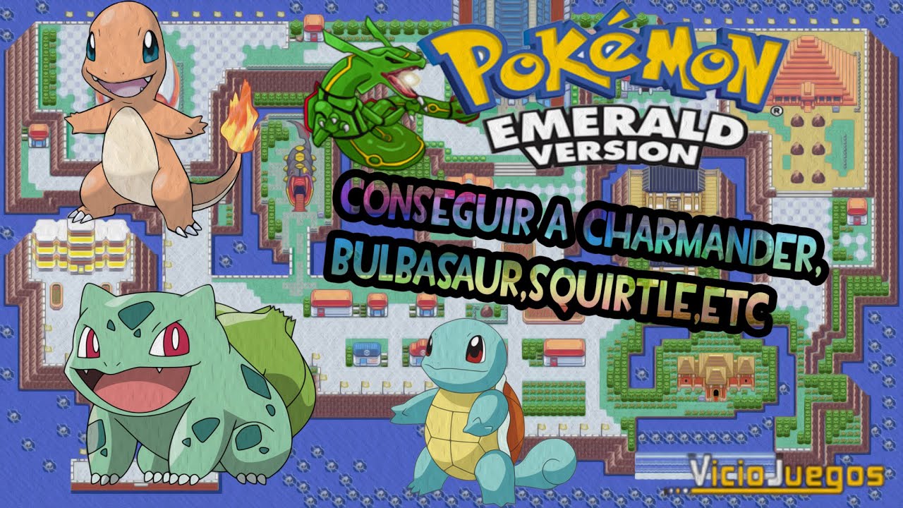 Pokemon esmeralda - conseguir a charmander,bulbasaur, squirtle, etc ...
