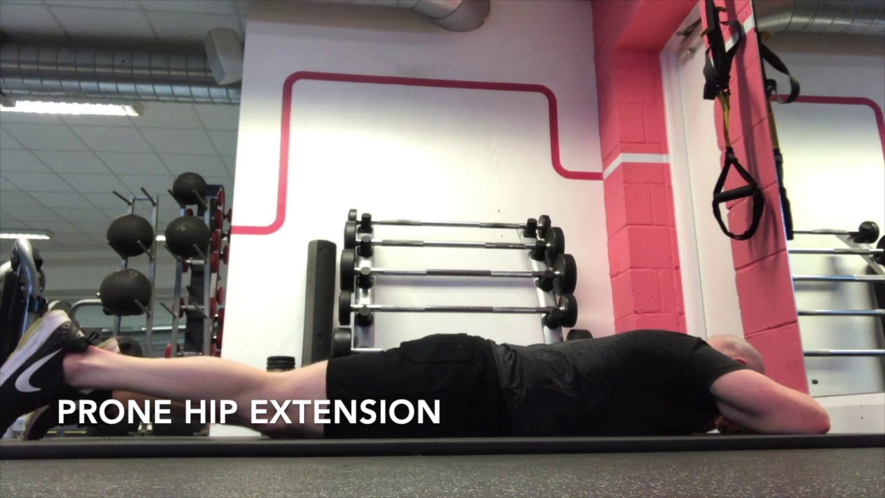 How to Prone Hip Extend - YouTube