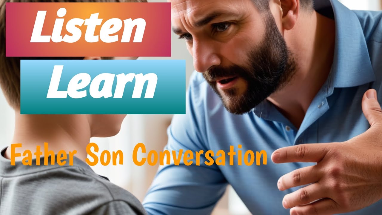 Father son conversation || english speaking practice story || story ...
