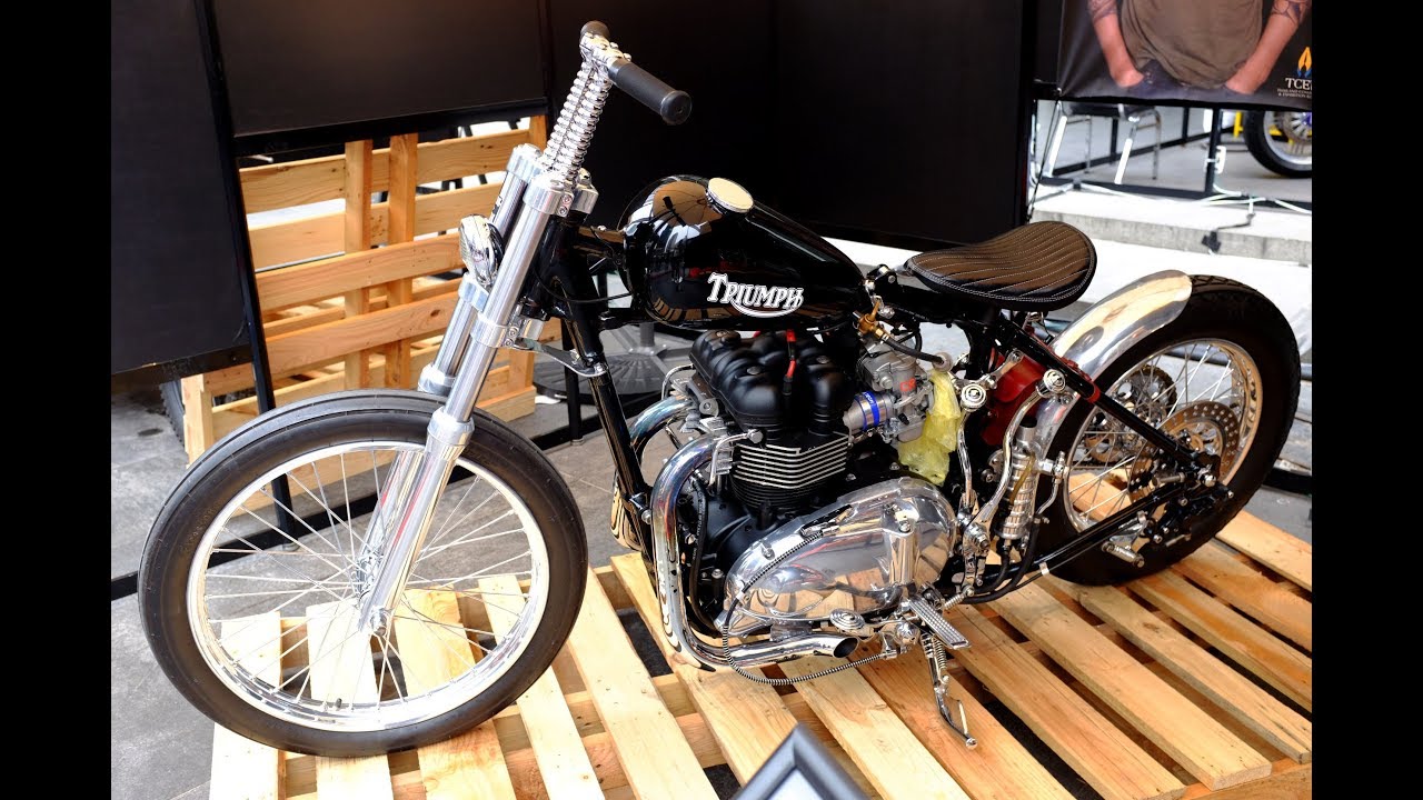 Triumph motorcycle Chopper style - YouTube