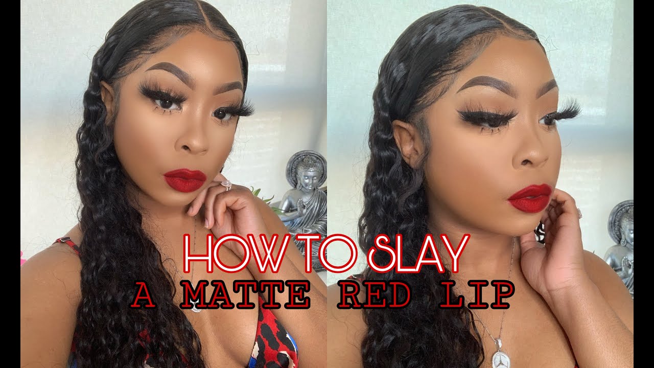How To Slay A Matte Red Lip | Makeup Tutorial - YouTube