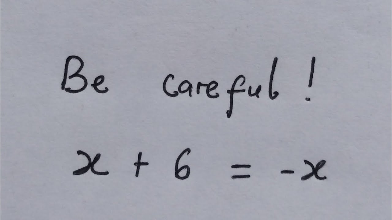 Interesting algebraic equation | Can you solve ? - YouTube