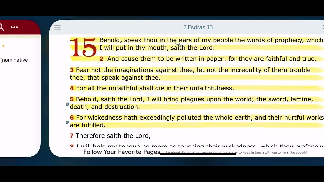 Scripture of the day: 2 Esdras 15:3 - YouTube