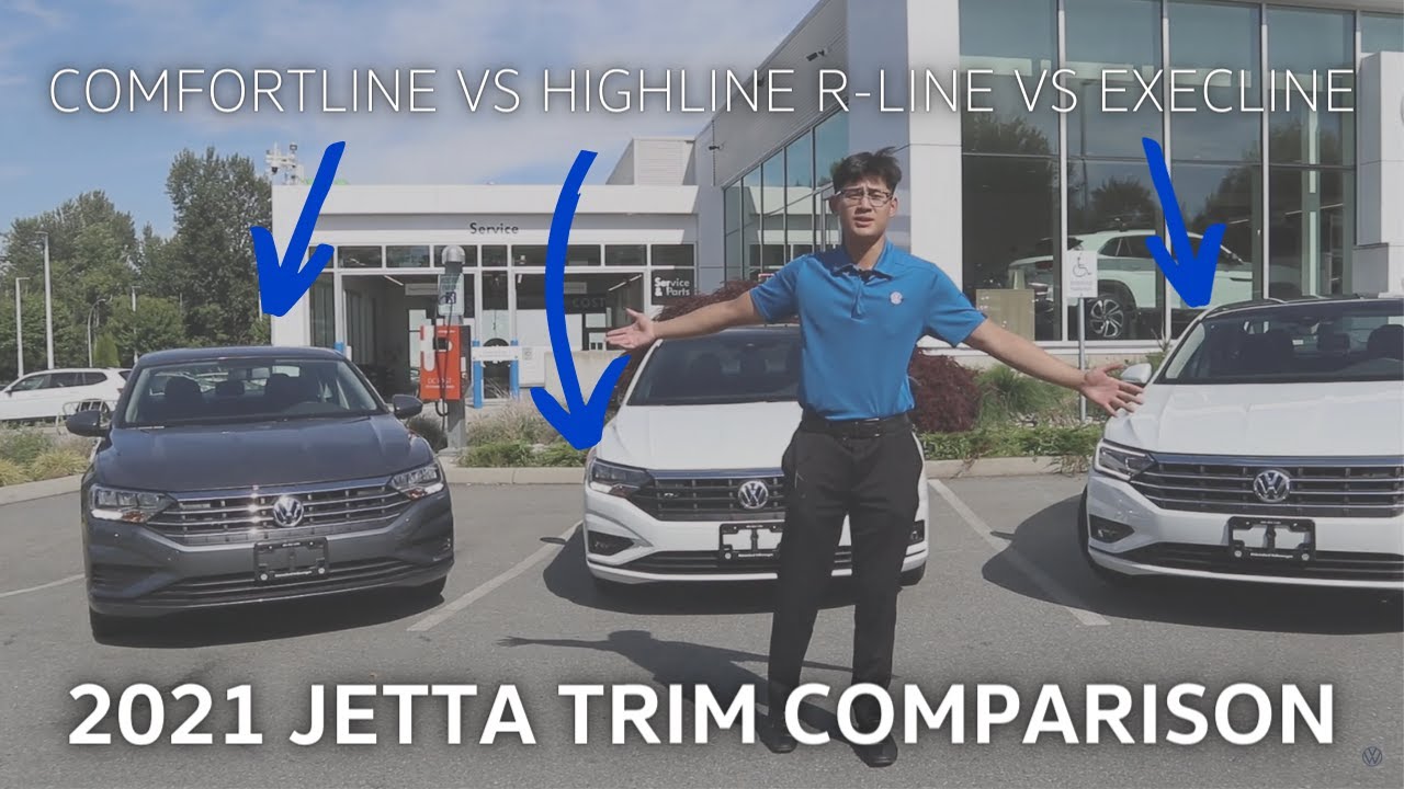 2021 Jetta Trim Comparison: Comfortline VS Highline R-Line VS Execline ...