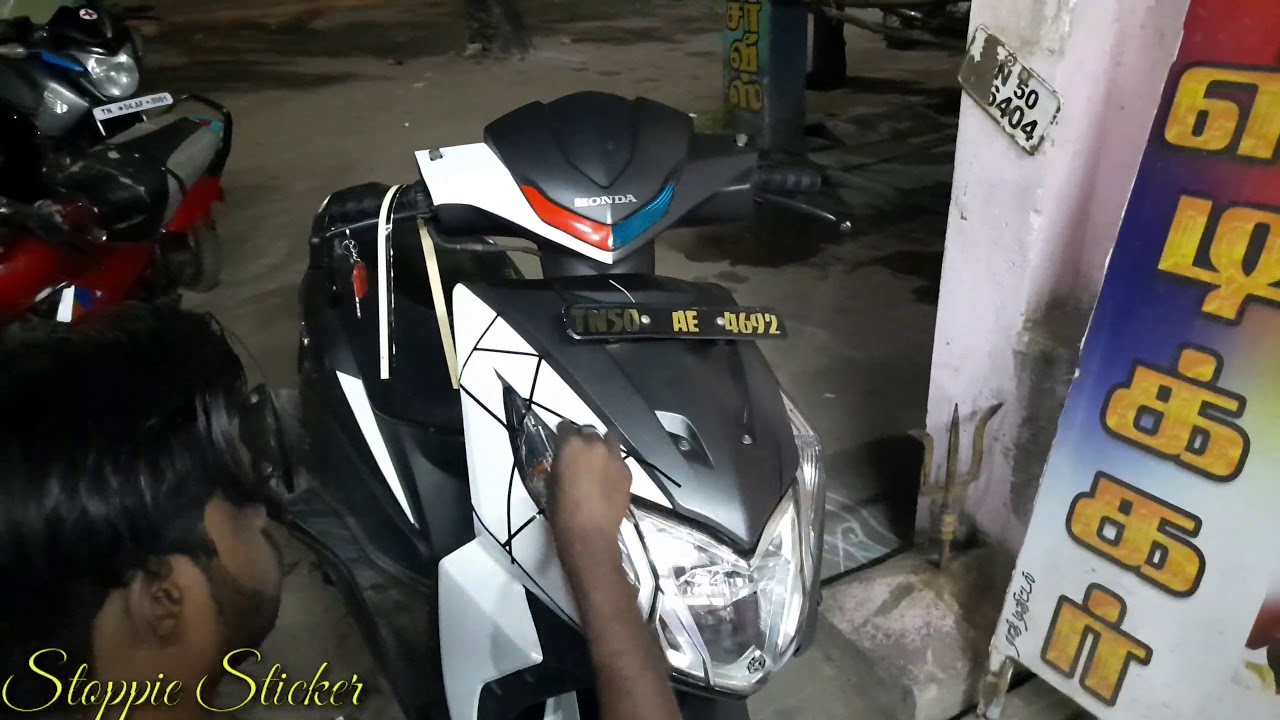 Honda Dio one side wrapping #Wrapping #dio - YouTube