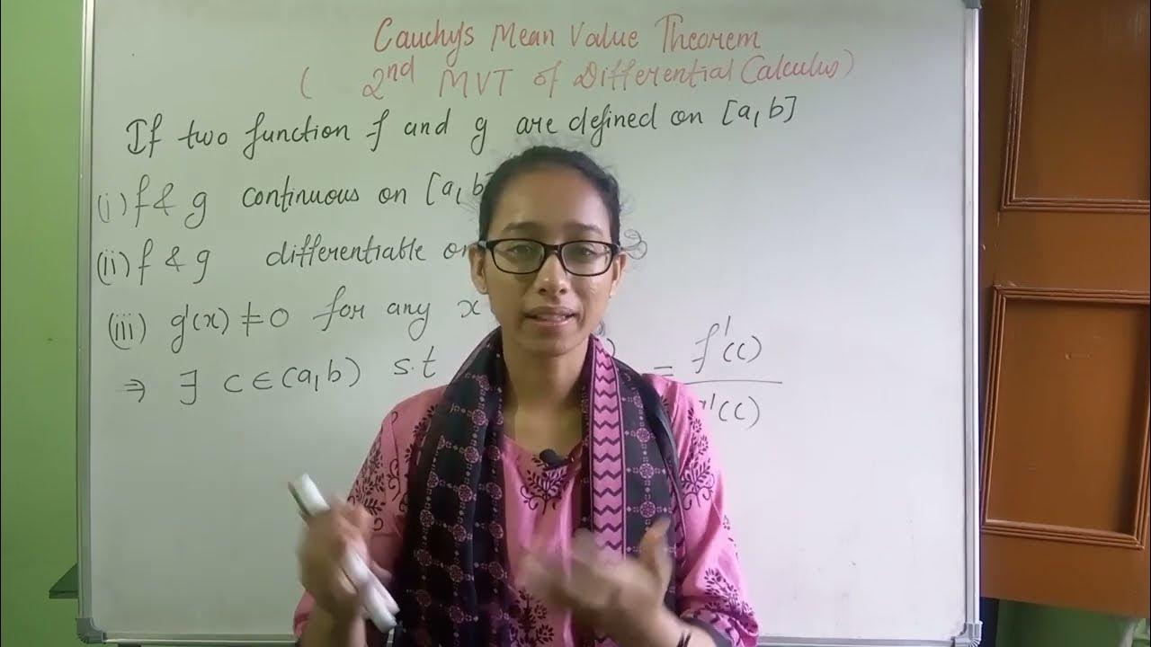 Cauchy's mean value theorem | Proof | Differentiability - YouTube