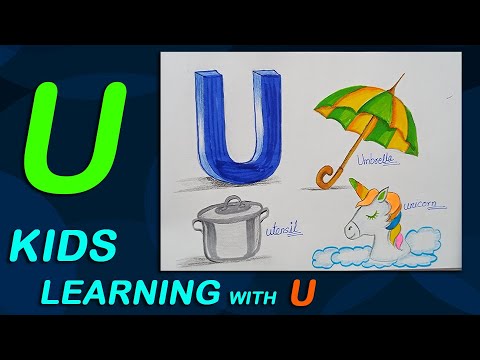 Learn Objects With Alphabet U | Kids learning | Kiddy Sketching world ...
