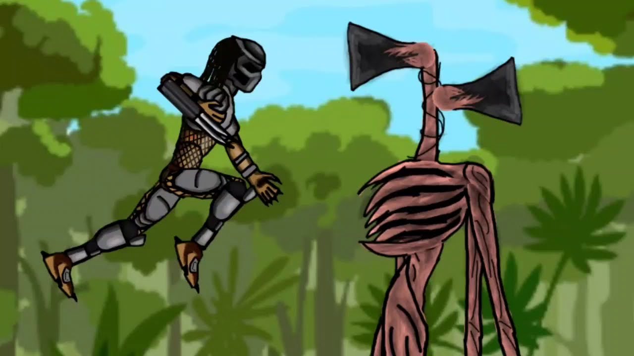 🔥Siren Head vs Predator - drawing cartoons 2 [DC2] dv animations gv ...