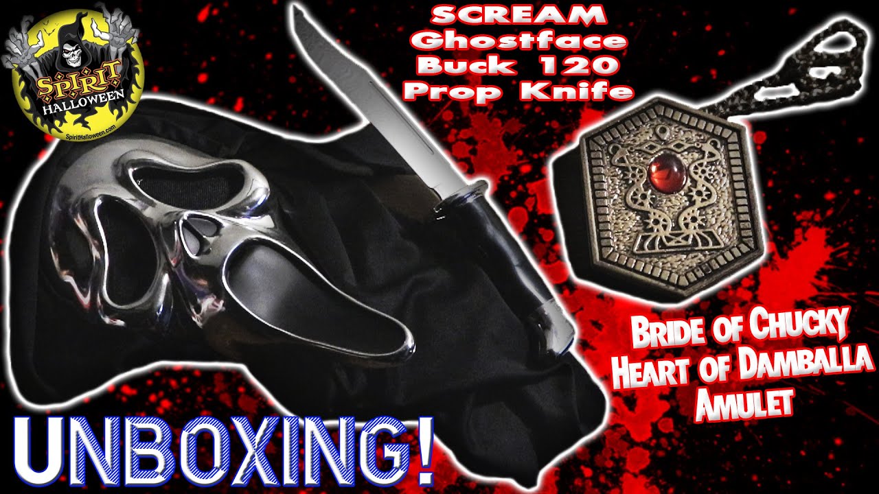 Spirit Halloween Ghostface (Scream) Buck 120 Prop Knife & NEW Heart of ...