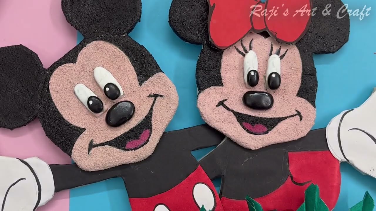 Mickey & Minnie mouse cardboard craft / Kids wall decor / DIY ...