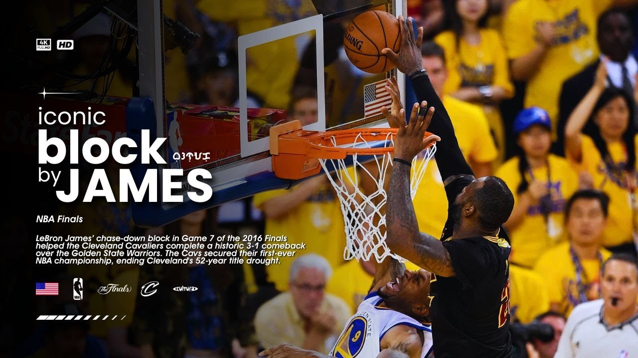 Iconic block by James｜LeBron James｜2016 NBA Finals - YouTube