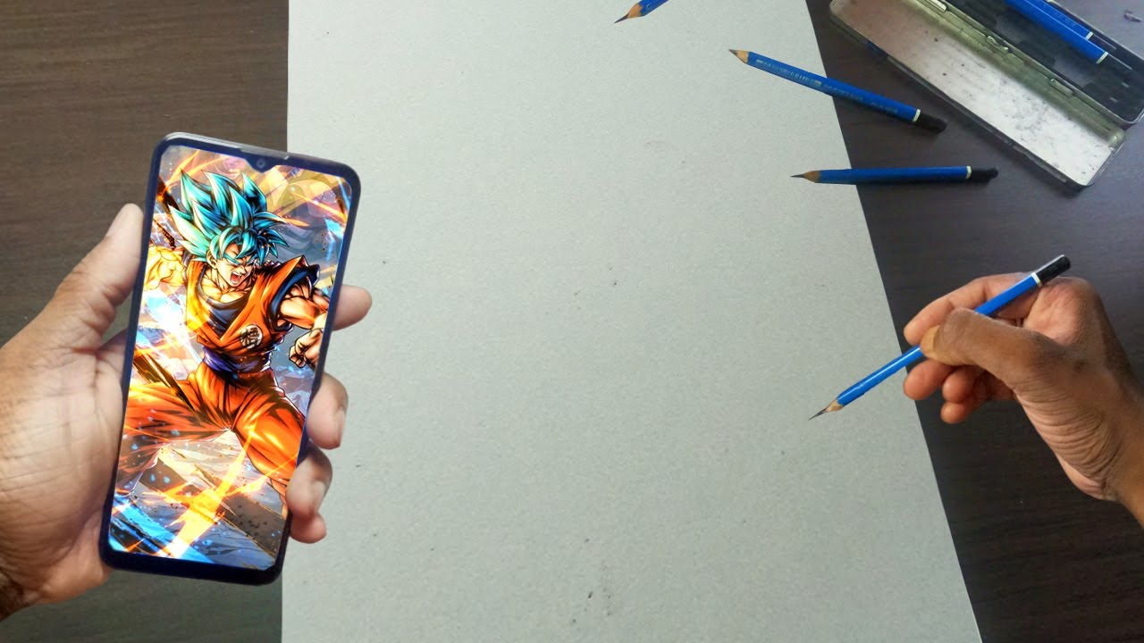 How to Draw Goku Ultra Instinct 3D Step by Step - YouTube