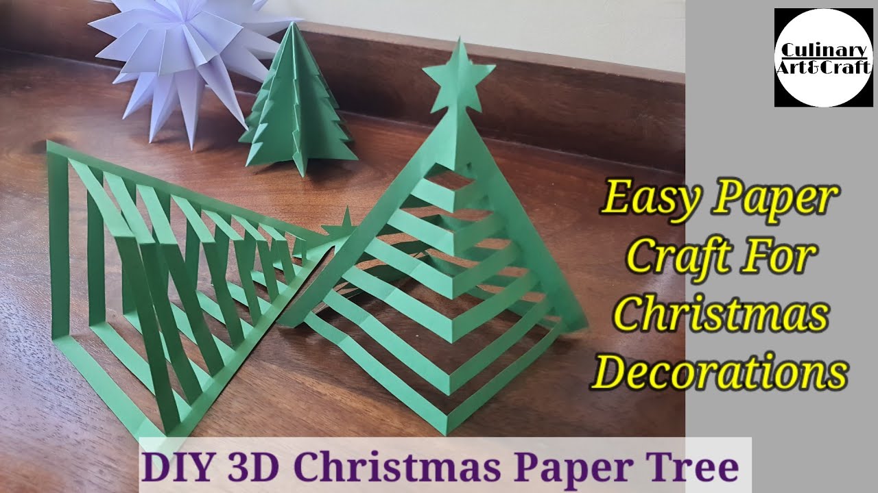 DIY 3D Christmas Paper Tree For Christmas Decorations | Paper Christmas ...