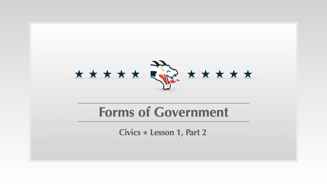 Civics Lesson 1, Part 2 Forms of Government - YouTube