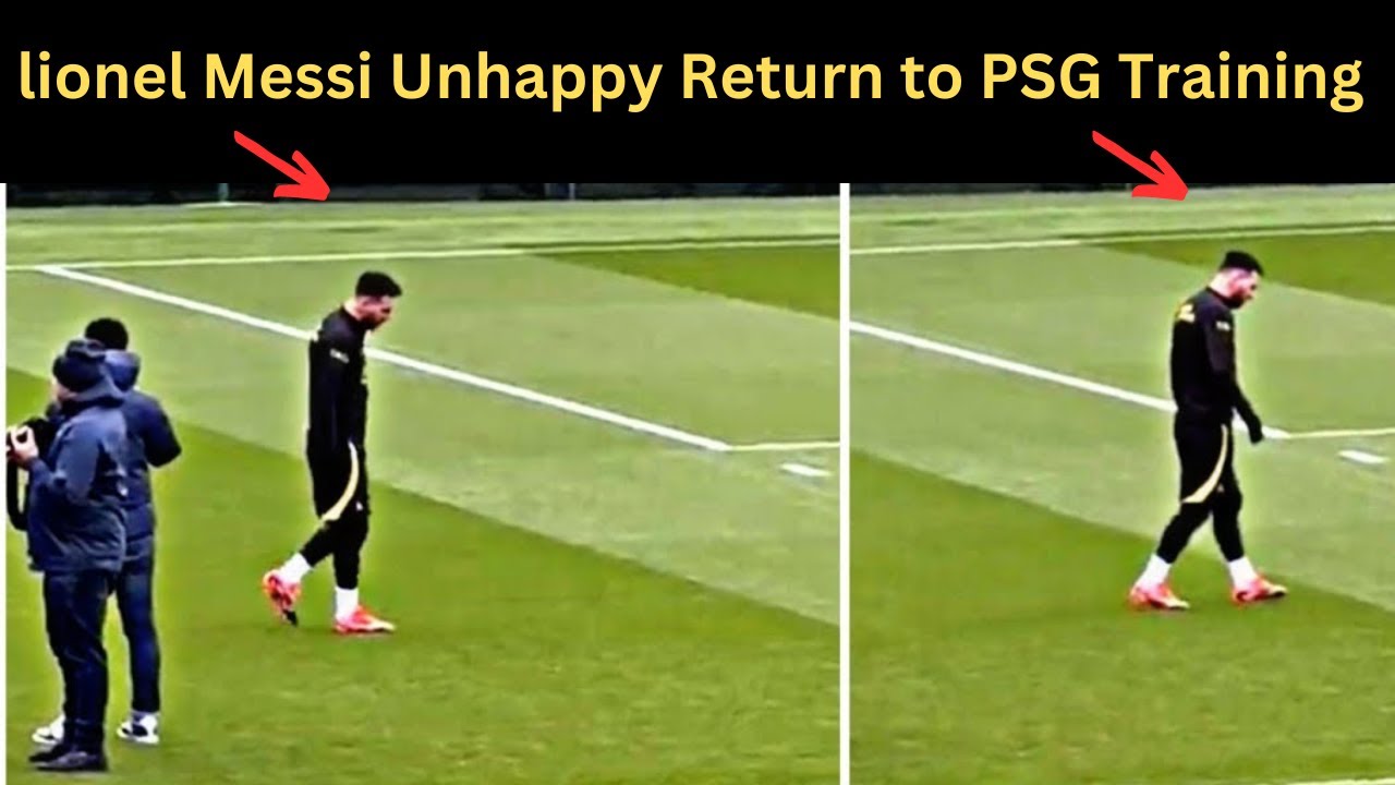 lionel Messi Unhappy Return to PSG Training Ground After International ...