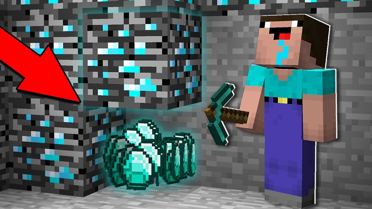 NOOB DIGGING MINE AND FOUND THIS DIAMONDS IN BEDROCK! Minecraft - NOOB ...