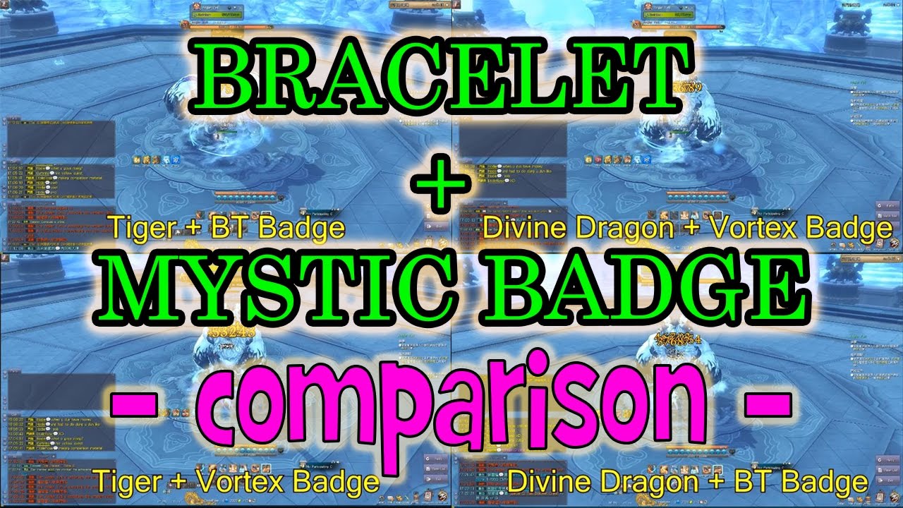 [BnS TW] Legendary Bracelet + BT Badge VS Vortex Badge Comparison ...