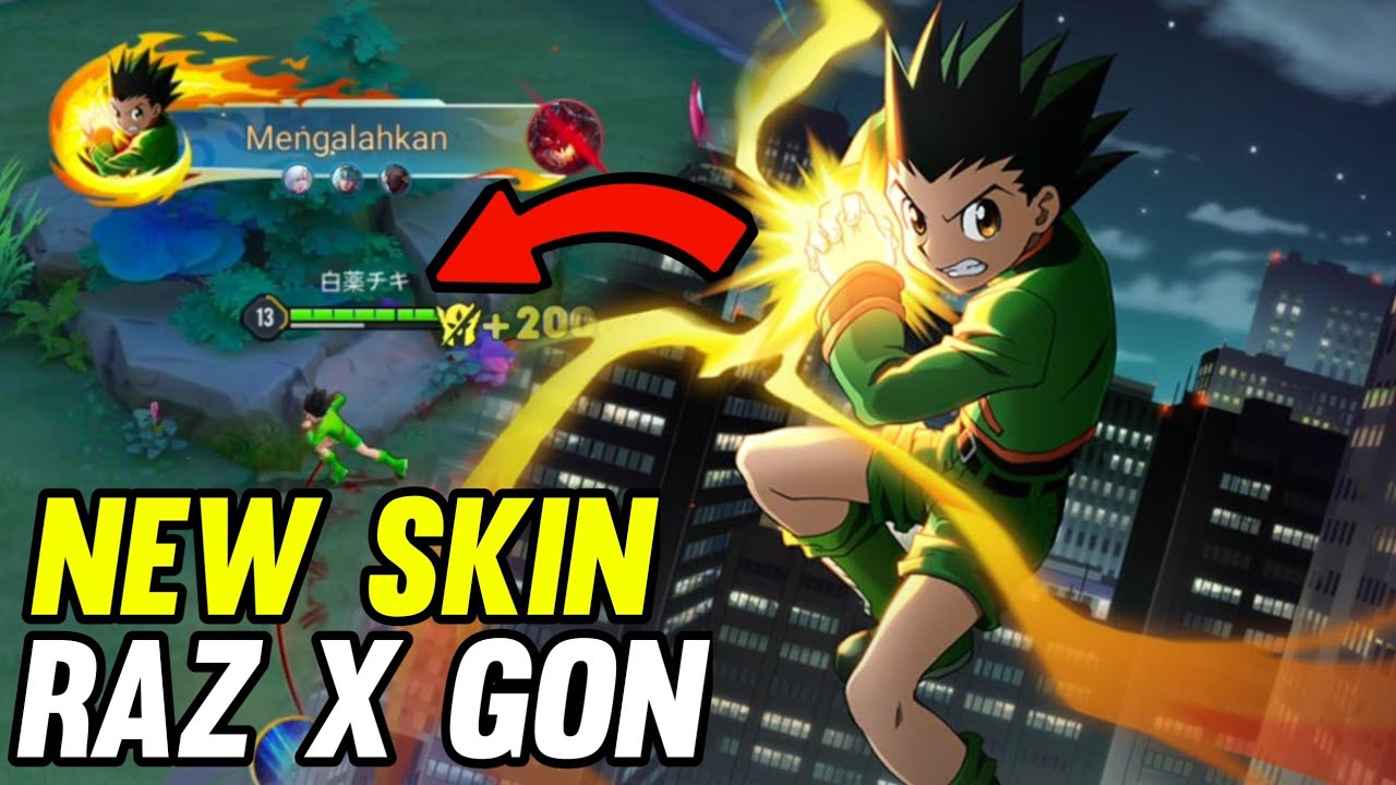 NEW SKIN RAZ X GON | AOV HUNTER X HUNTER - ARENA OF VALOR - YouTube