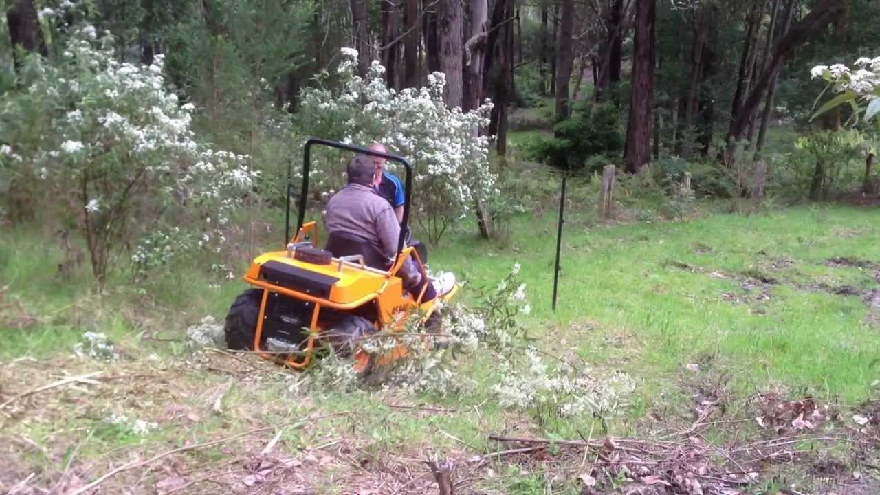 AS 940 SHERPA All terrain ride on lawn mower mowing tough Aussie scrub ...
