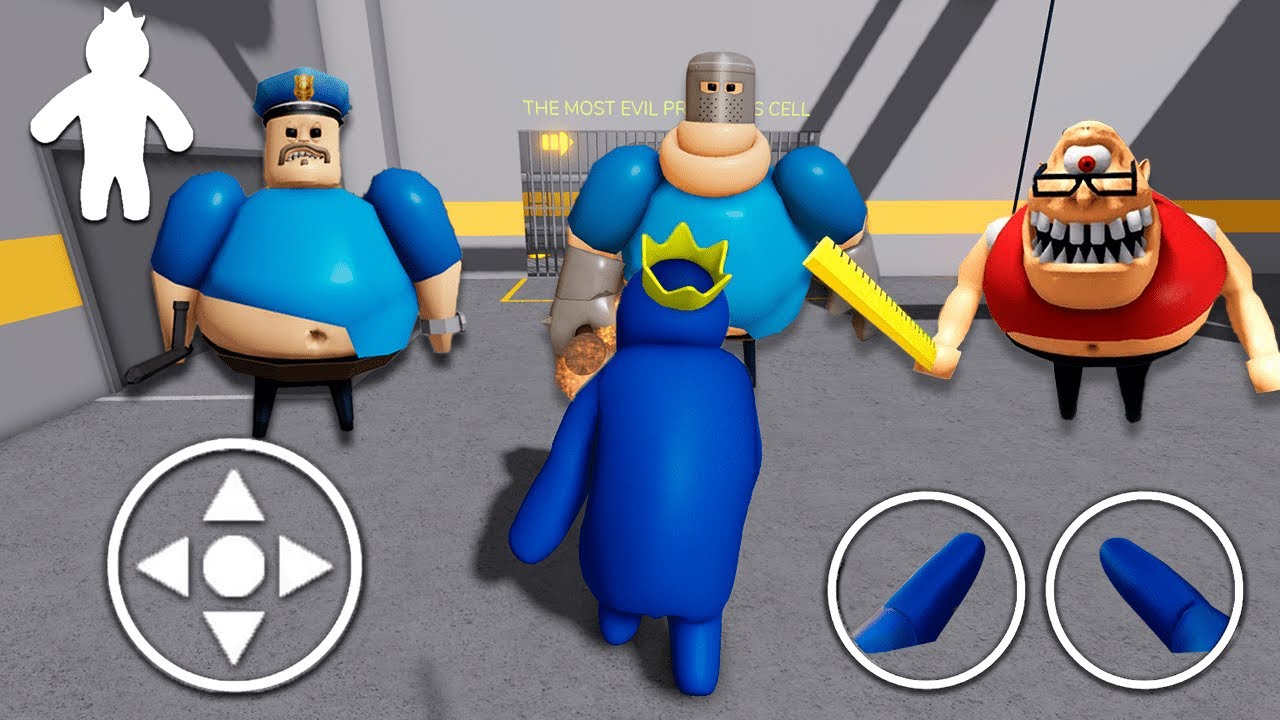 RAINBOW FRIENDS BLUE SPEED RUN BARRY'S PRISON RUN OBBY - YouTube
