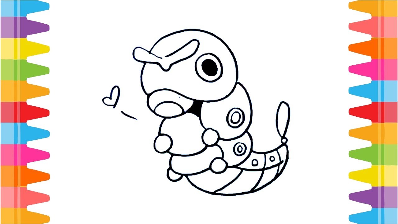 How to Draw Caterpie | Drawings Pokemon - YouTube