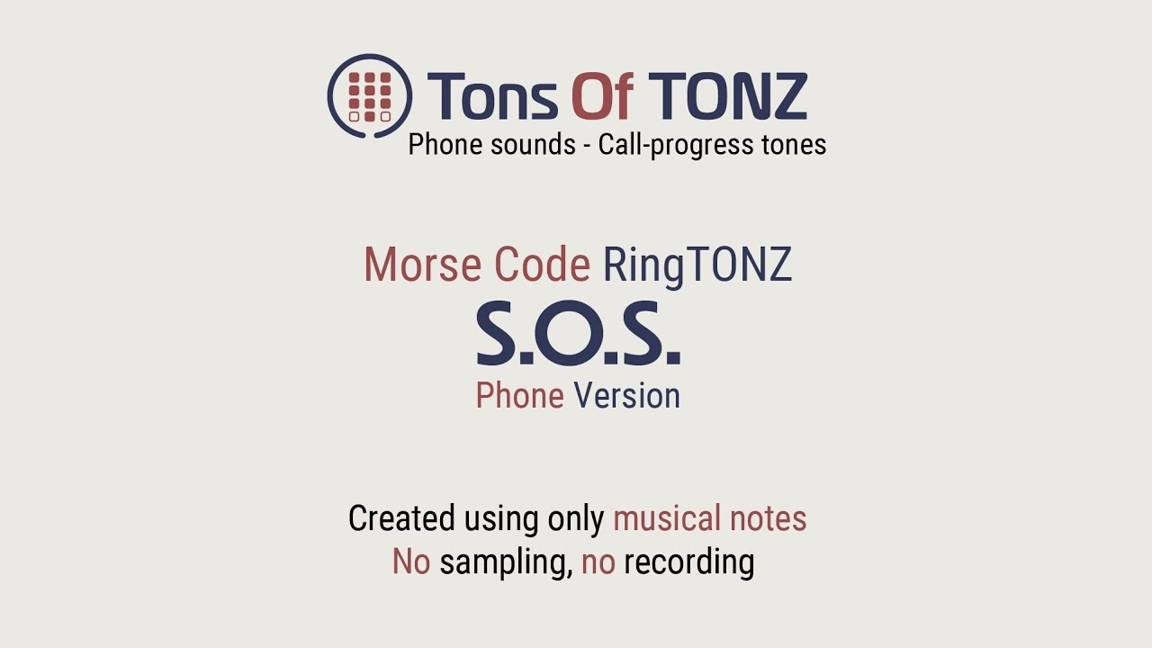 Morse code ringtones. SOS (Phone version). Phone sounds - YouTube