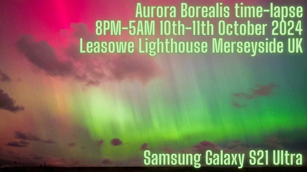 Aurora Borealis time-lapse captured with Samsung S21 Ultra in ...