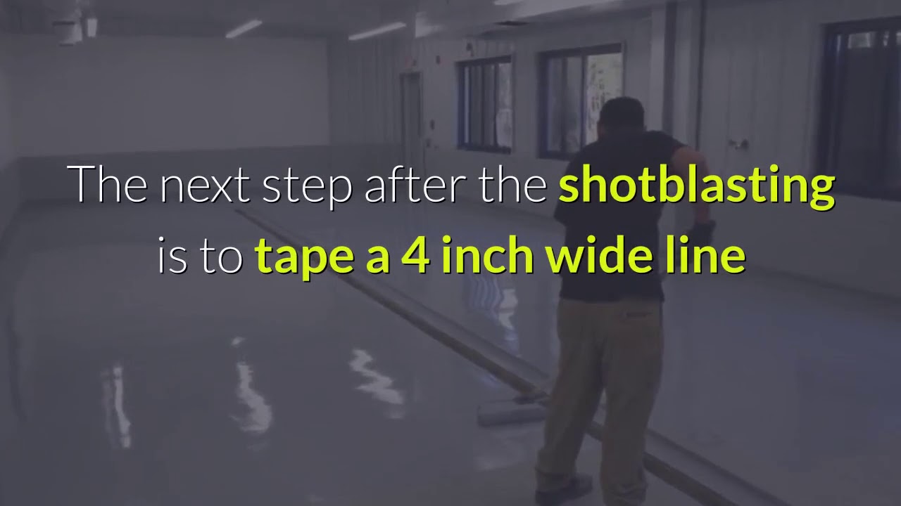 How To Apply Yellow Safety Lines To Concrete Floors - YouTube