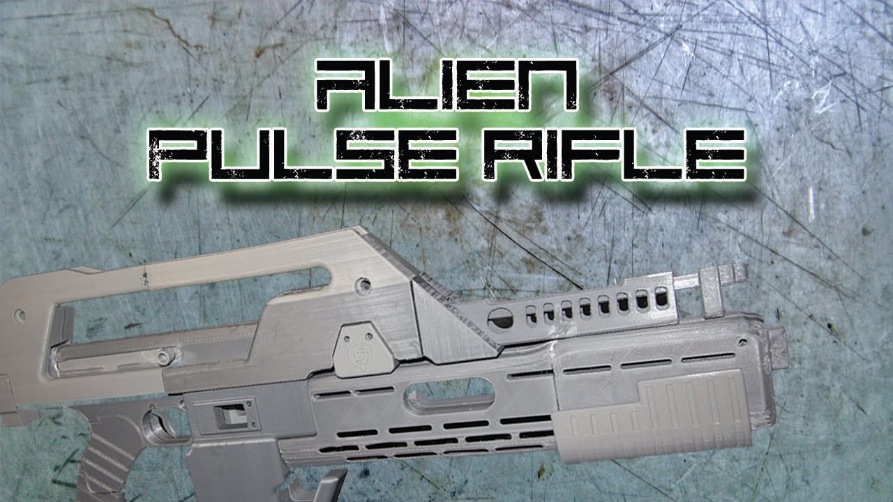 3D Printed Alien Pulse Rifle! : Aliens/Alien2 - YouTube