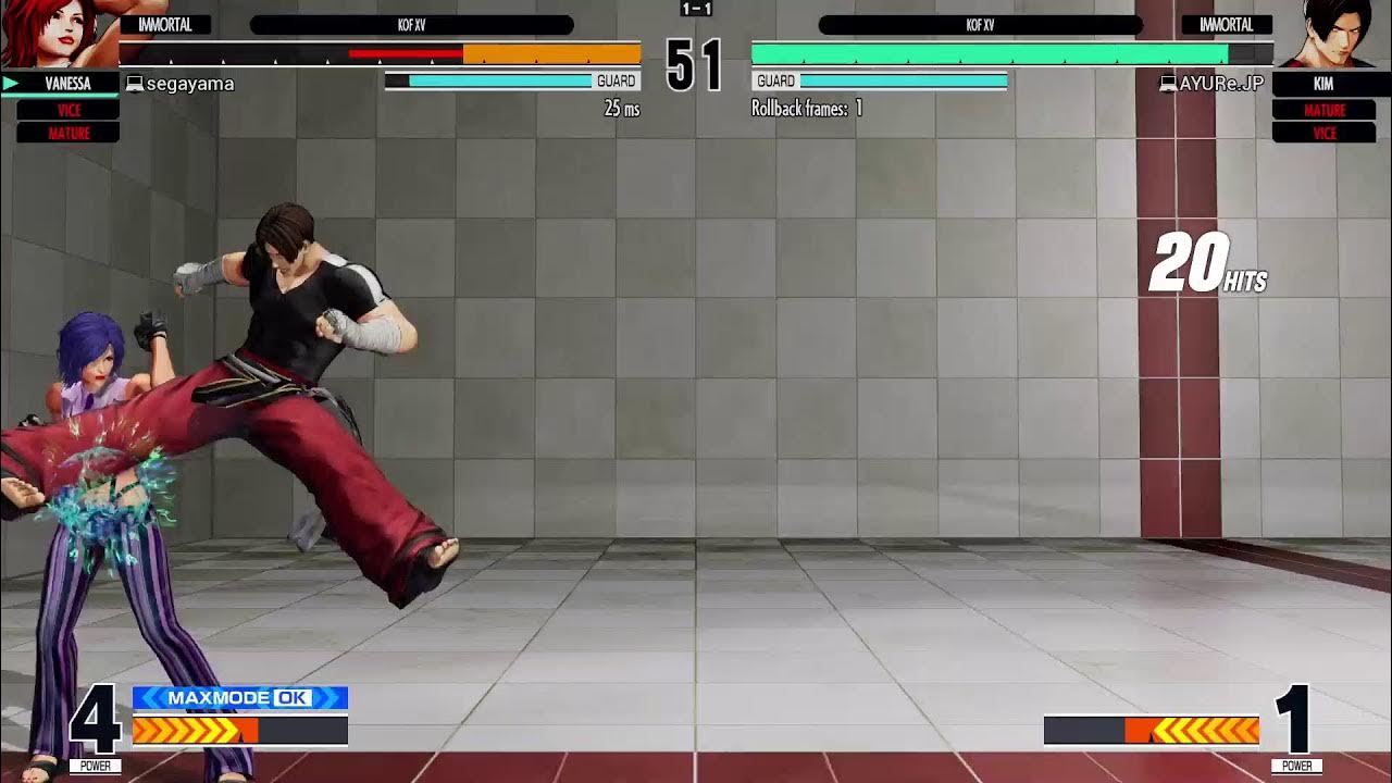 【KOF15】マチュアとバイスと調整内容確認【ヴァネッサ/ブルーマリー/シルヴィ】 - YouTube