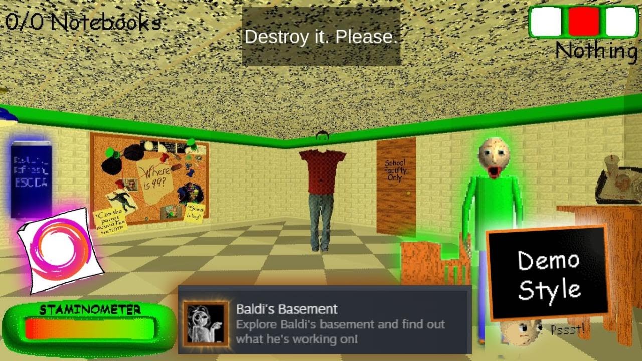 Meeting Null in Baldi's Basement!! - Baldi's Basics Classic Remastered ...