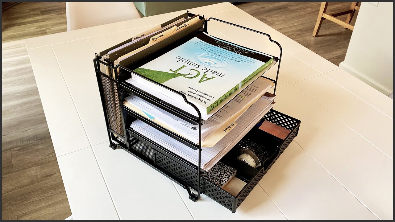 How To Assemble A Simple Trending 4-Tray Desk Organizer - YouTube