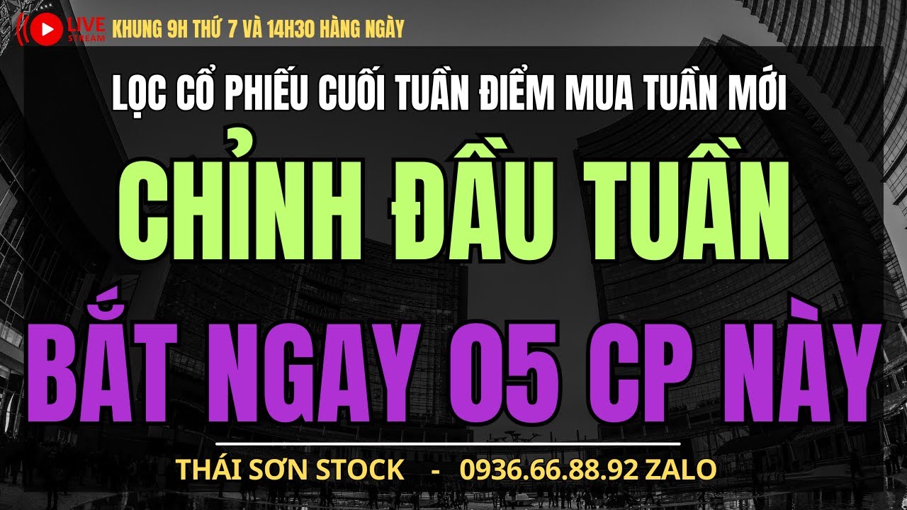 Đầu tuần sau bắt luôn, top cổ phiếu đã chỉnh xong bật lại sớm, điểm mua ...