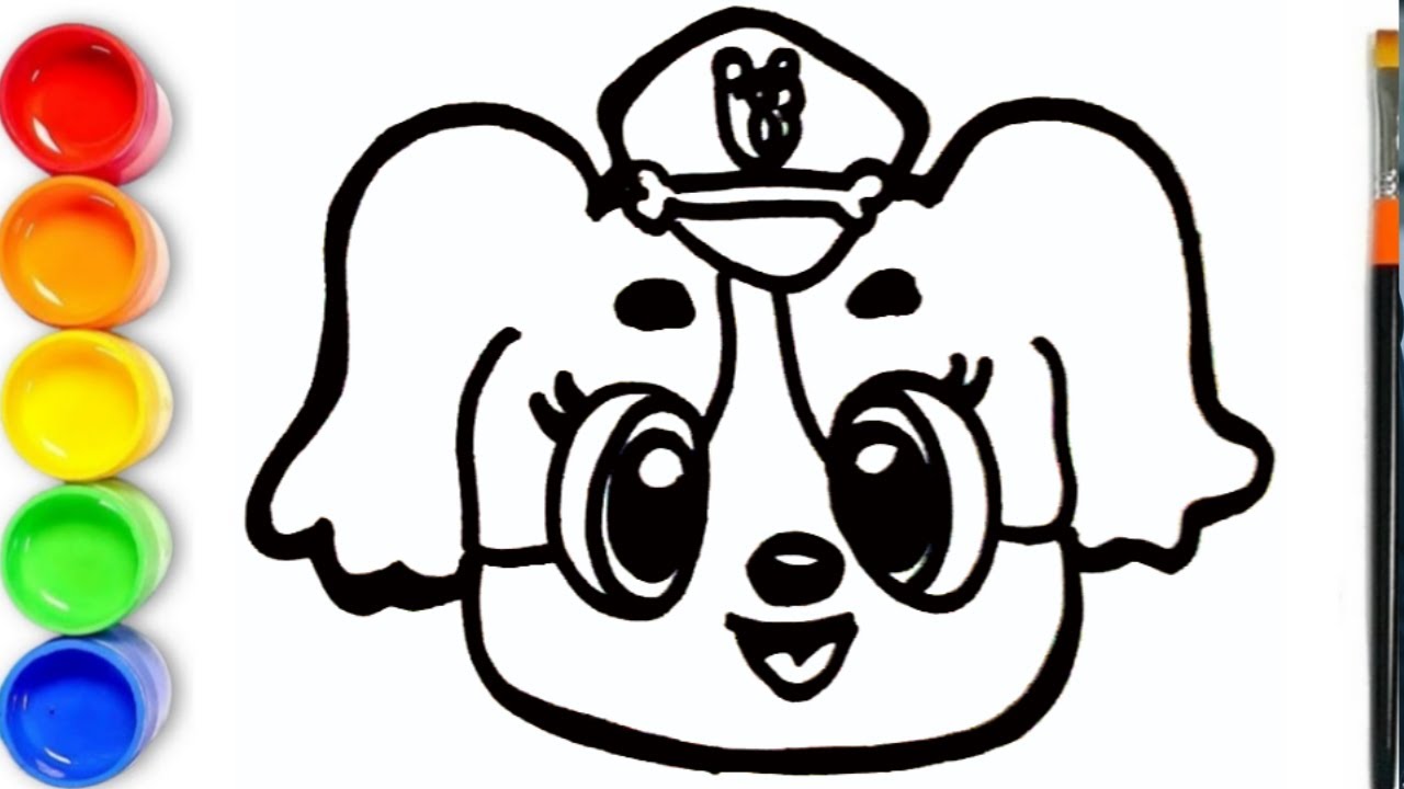 How To Draw Papillon SHERIFF LABRADOR - YouTube
