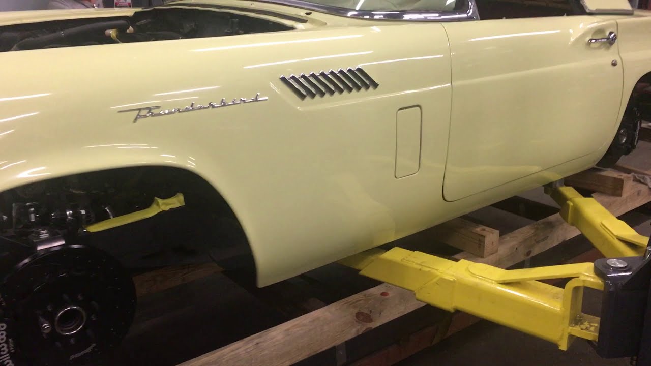 Frame swap on a 1957 T-Bird by Jellybean AutoCrafters - YouTube