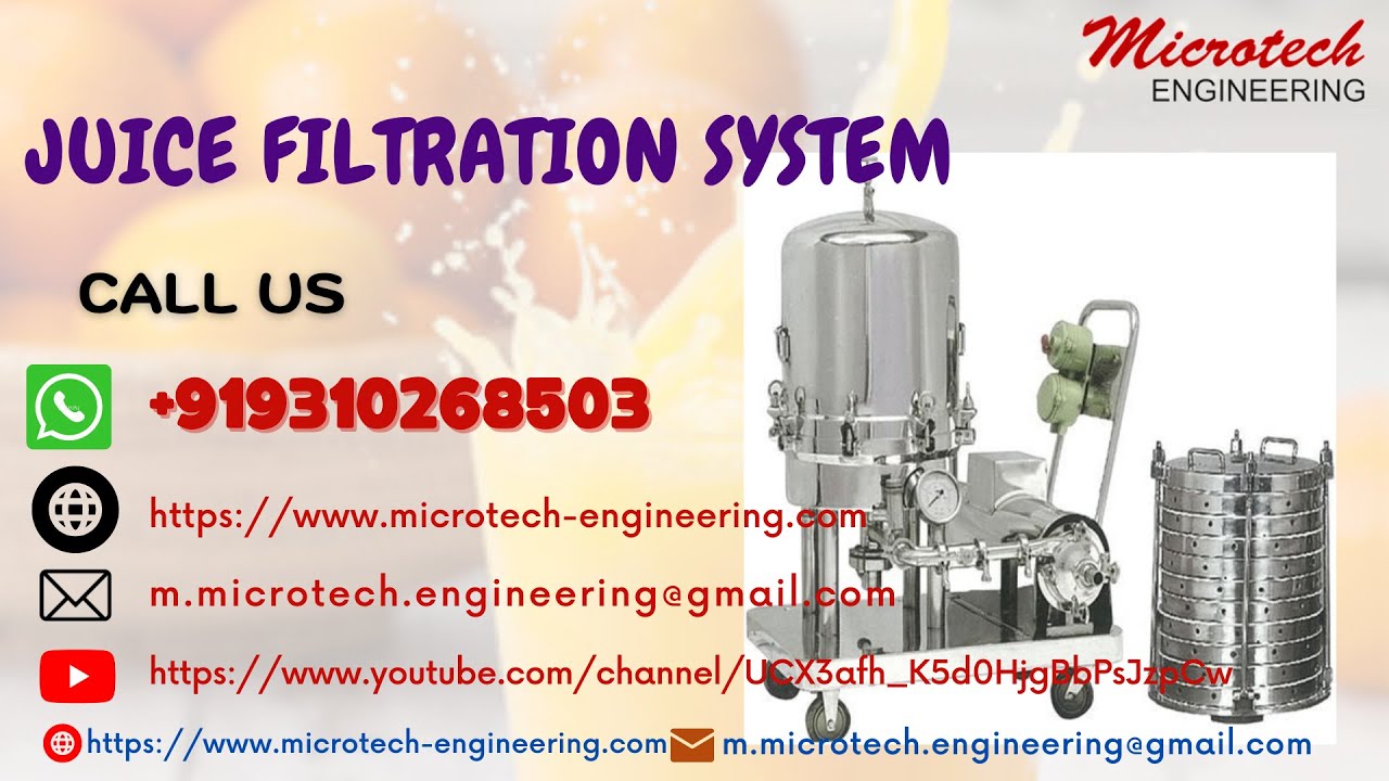 Juice filtration system, sparkler filter, sugar syrup filter, solvent ...