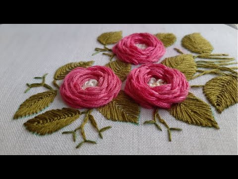 Wagon Wheel rose with French knots - Hand Embroidery Tutorial - Lesson ...