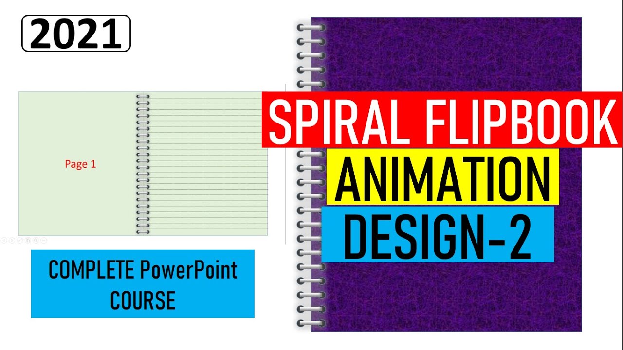 Spiral Flipbook Animation Design-2 || PowerPoint || - YouTube
